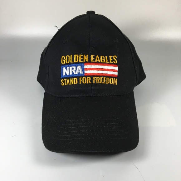 NRA | Accessories | Nra Flag Logo Golden Eagles Black Baseball Hat ...